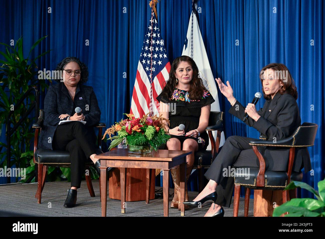 U.S. Vice President KAMALA HARRIS leads a roundtable conversation on ...