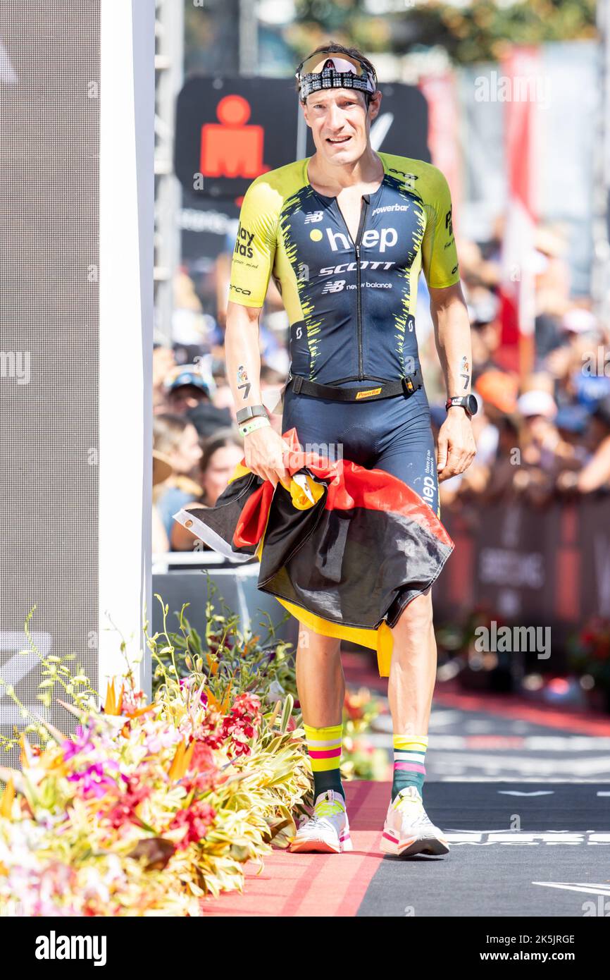 german Sebastian Kienle pictured at the finishline during the Hawaii ...