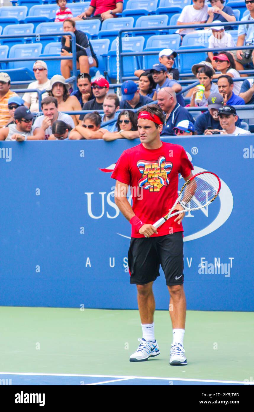 Grand Slam champion Roger Federer of Switzerland during practice for ...
