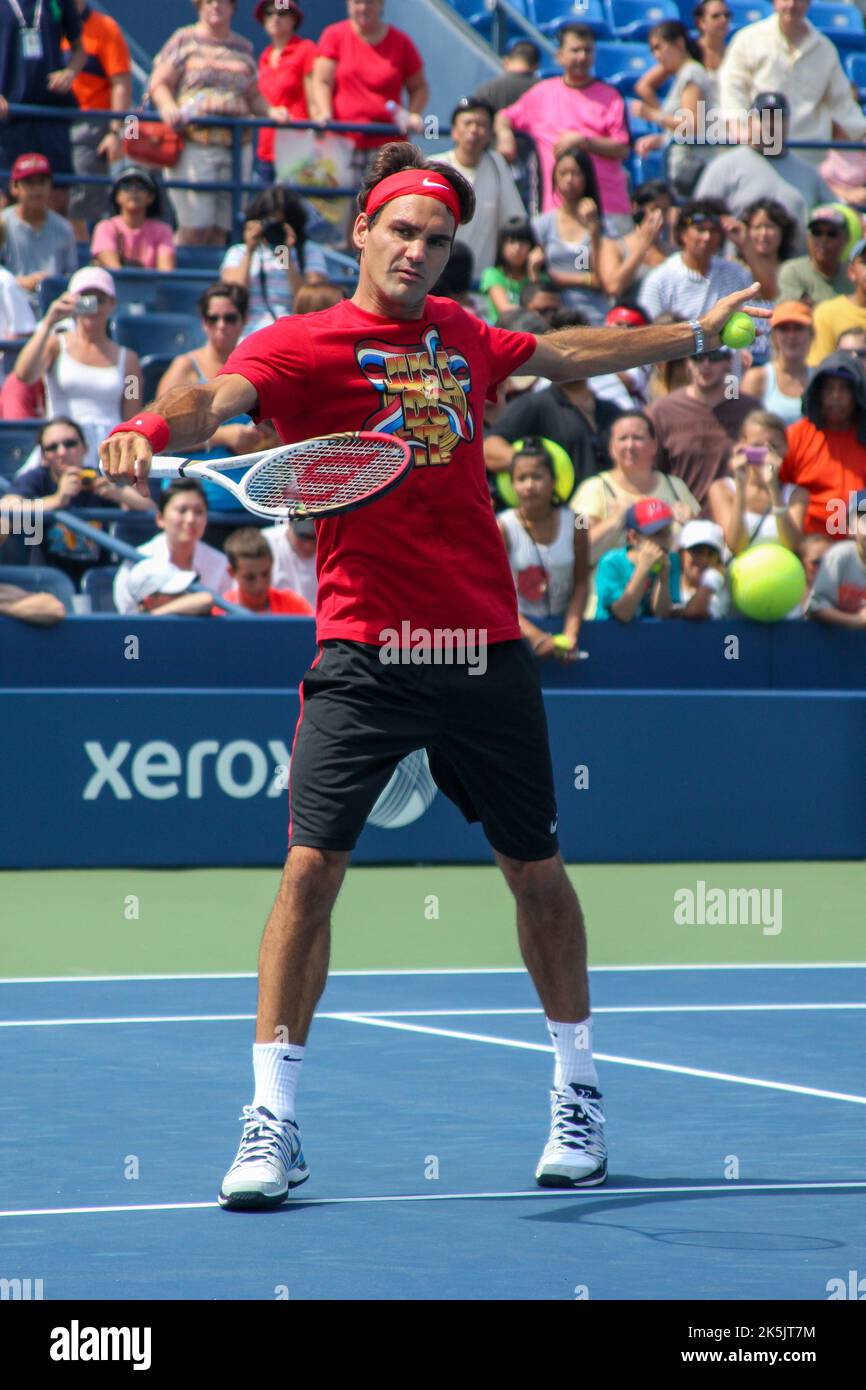 Grand Slam champion Roger Federer of Switzerland with his coach during ...