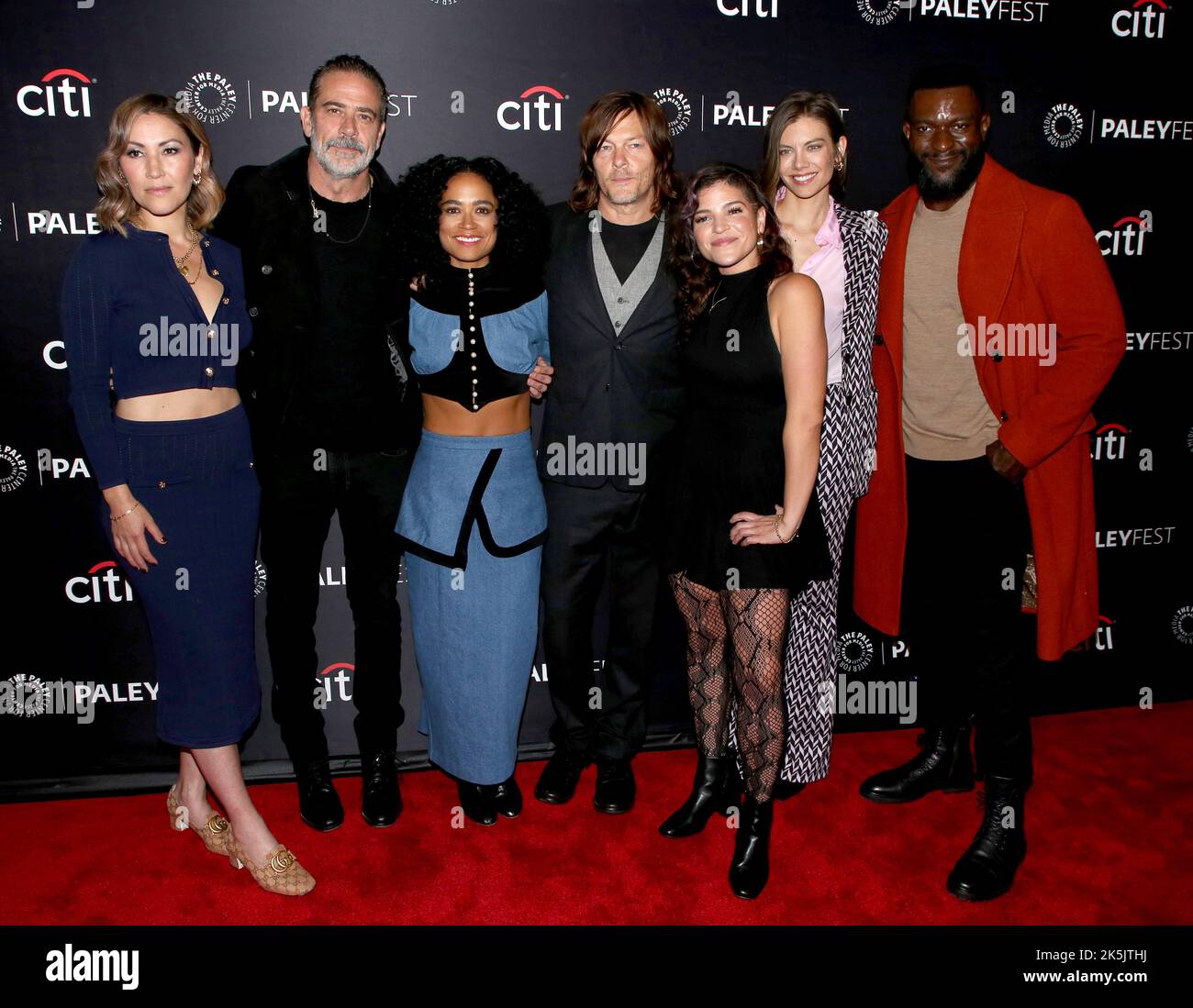 New York, USA. 8th Oct 2022. Eleanor Matsuura, Jeffrey Dean Morgan, Lauren Ridloff, Norman ...