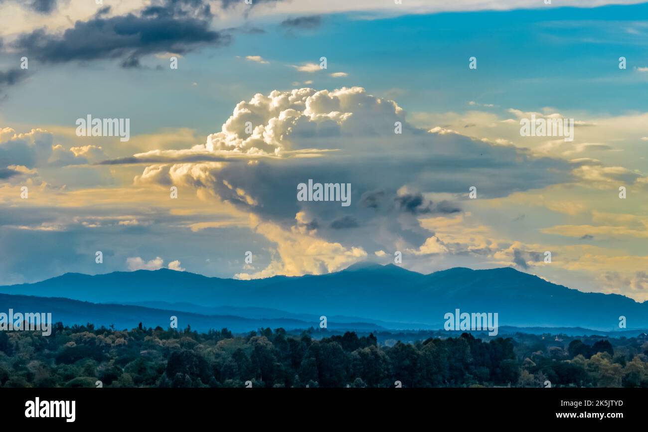Cumulonimbus cloud brings heavy rain in tropical , Chiang mai Thailand ...