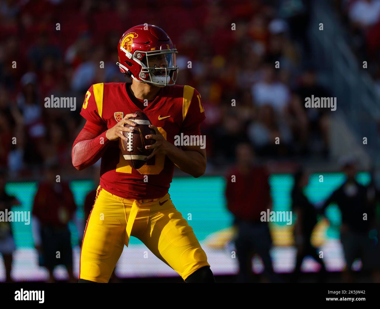 October 08, 2022 USC Trojans quarterback Caleb Williams #13 in action ...