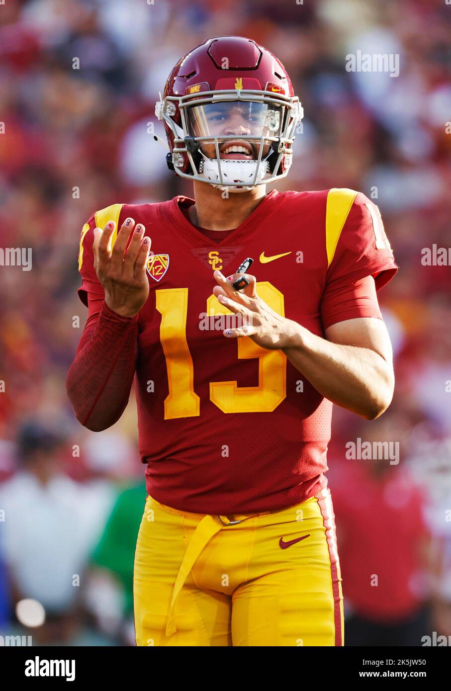 October 08, 2022 USC Trojans quarterback Caleb Williams #13 in action ...