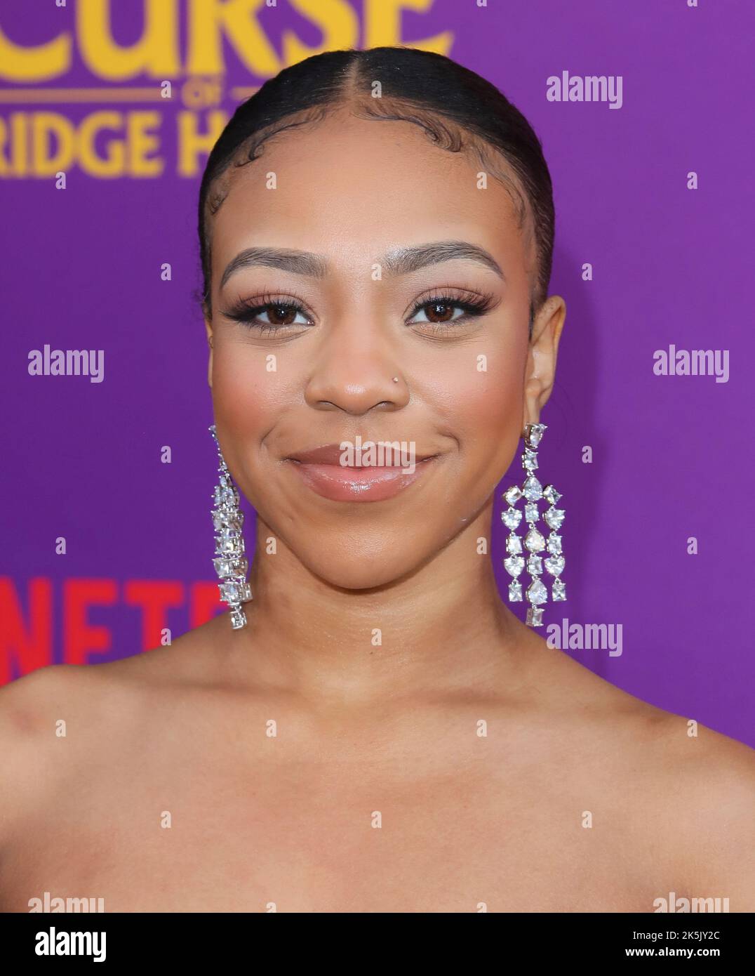 Priah Ferguson arrives at The Special Screening of Netflix The Curse of ...