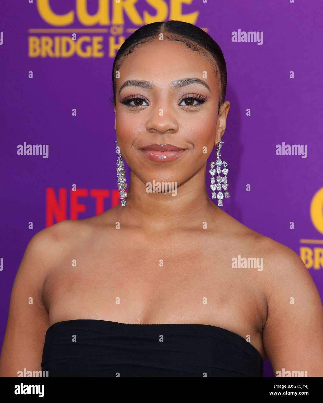 Priah Ferguson arrives at The Special Screening of Netflix The Curse of ...