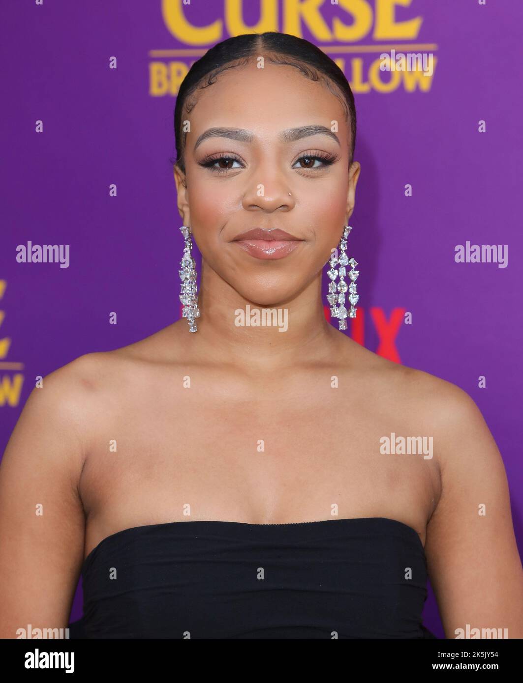 Priah Ferguson arrives at The Special Screening of Netflix The Curse of ...