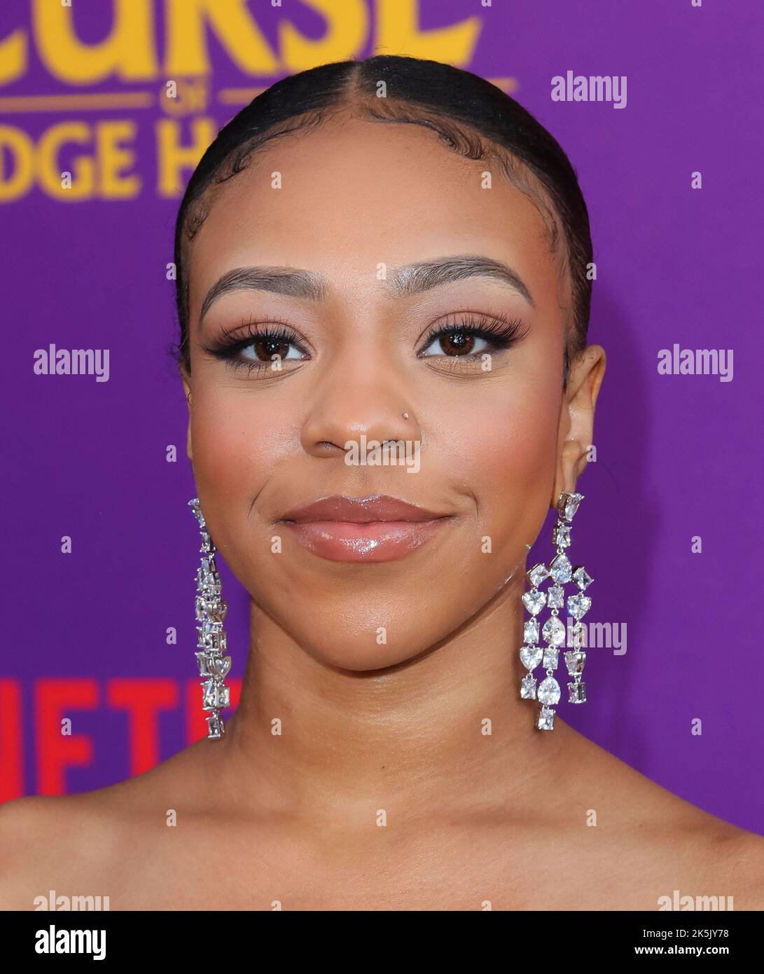 Priah Ferguson arrives at The Special Screening of Netflix The Curse of ...