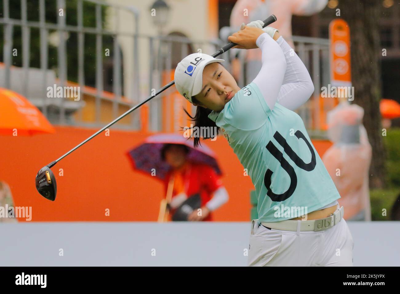 Aug 25, 2022-Chuncheon, South Korea-Park Hyo Jin action on the 1th hall ...