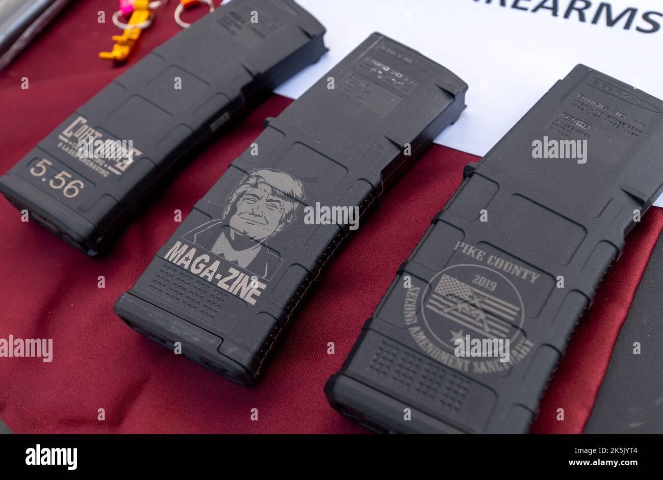 Greeley, United States. 08th Oct, 2022. Gun magazines coated and ...
