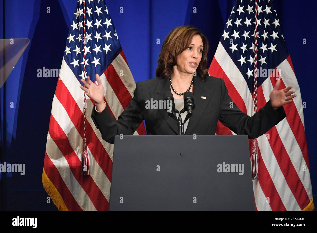 U.S. Vice President KAMALA HARRIS gives the keynote address at the ...