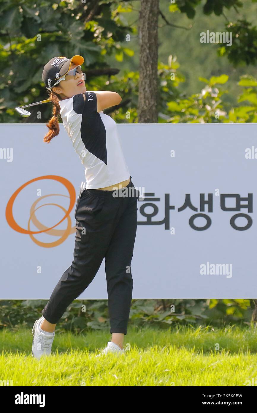 Aug 26, 2022-Chuncheon, South Korea-Ahn Song Yi action on the 5th hall ...