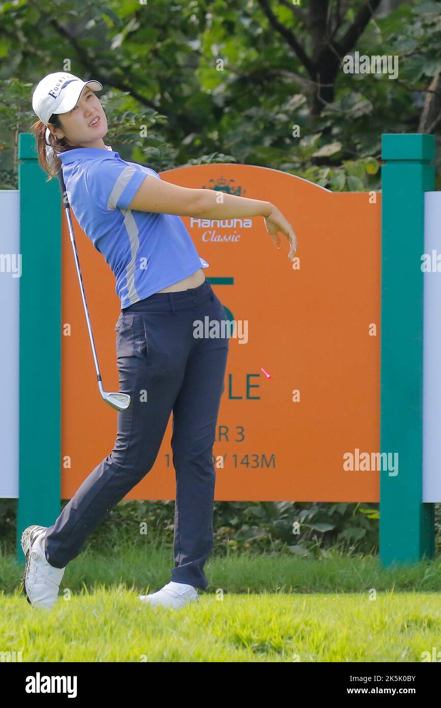 Aug 26, 2022-Chuncheon, South Korea-Kim Su Yeon action on the 5th hall ...