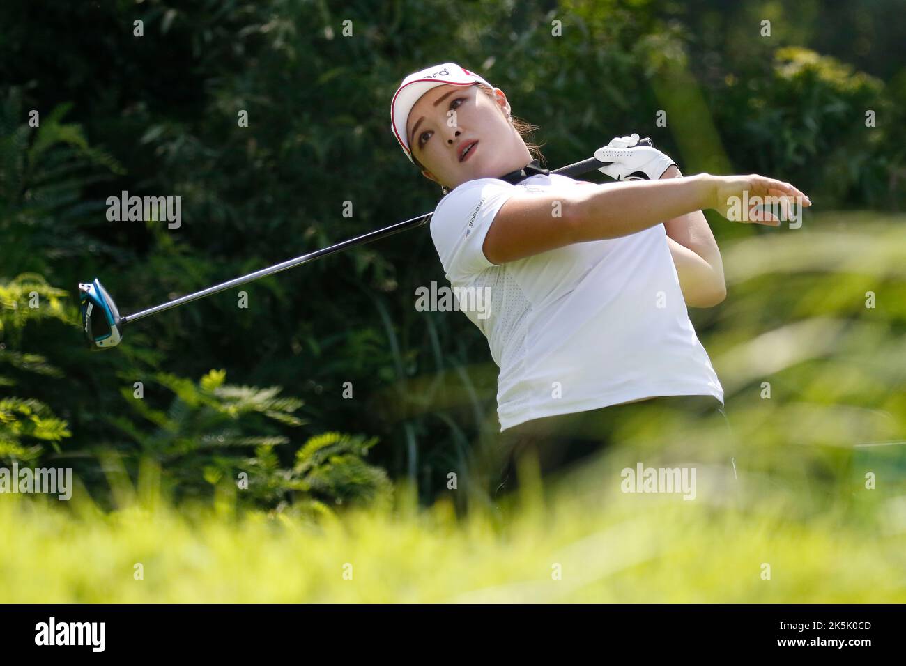 Aug 26, 2022-Chuncheon, South Korea-Jang Ha Na action on the 8th hall ...