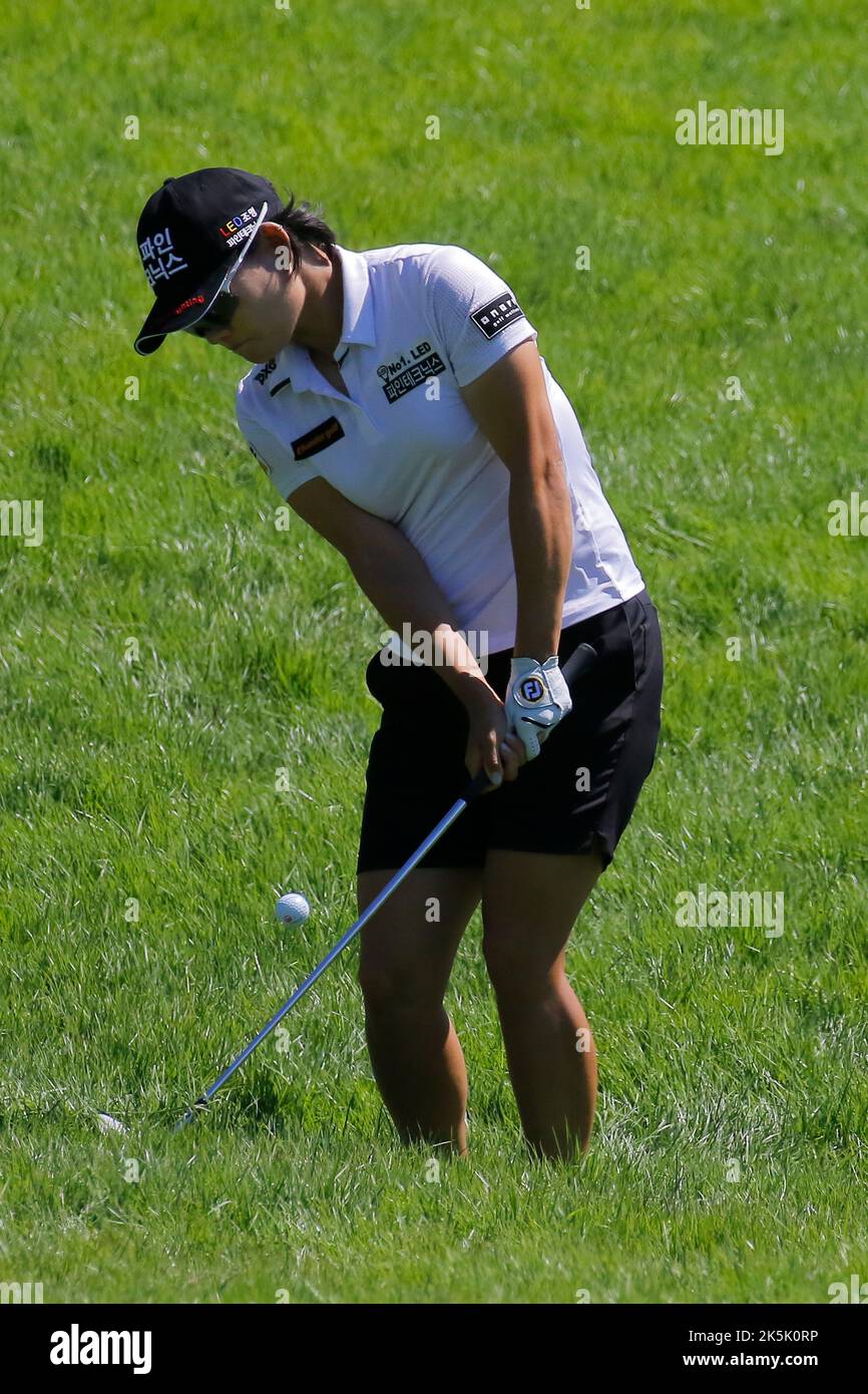 Aug 27, 2022-Chuncheon, South Korea-Jung Hee Won action on the 8th hall ...