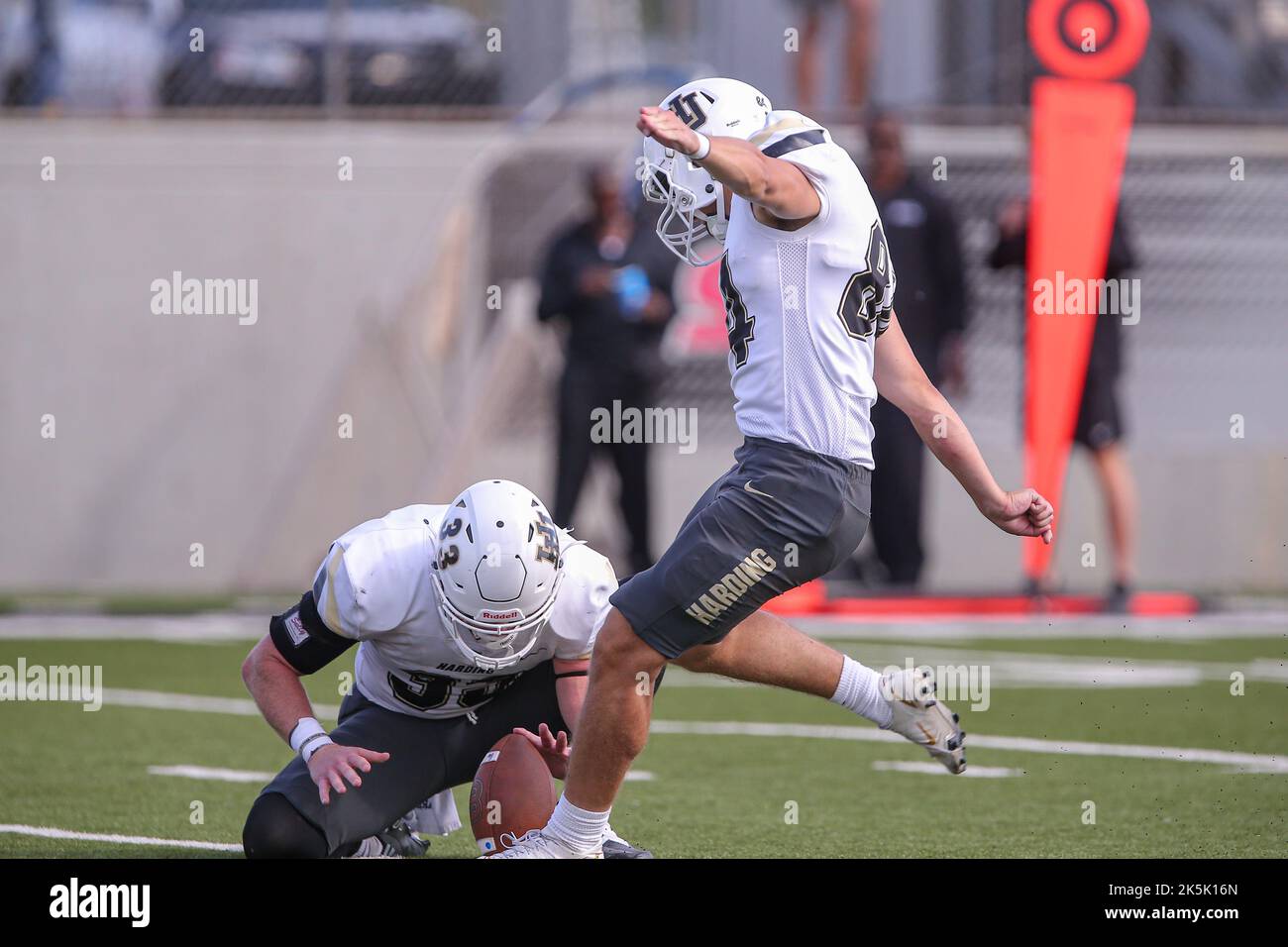 October 08, 2022: Harding University Bisons kicker Grant Ennis (84 ...