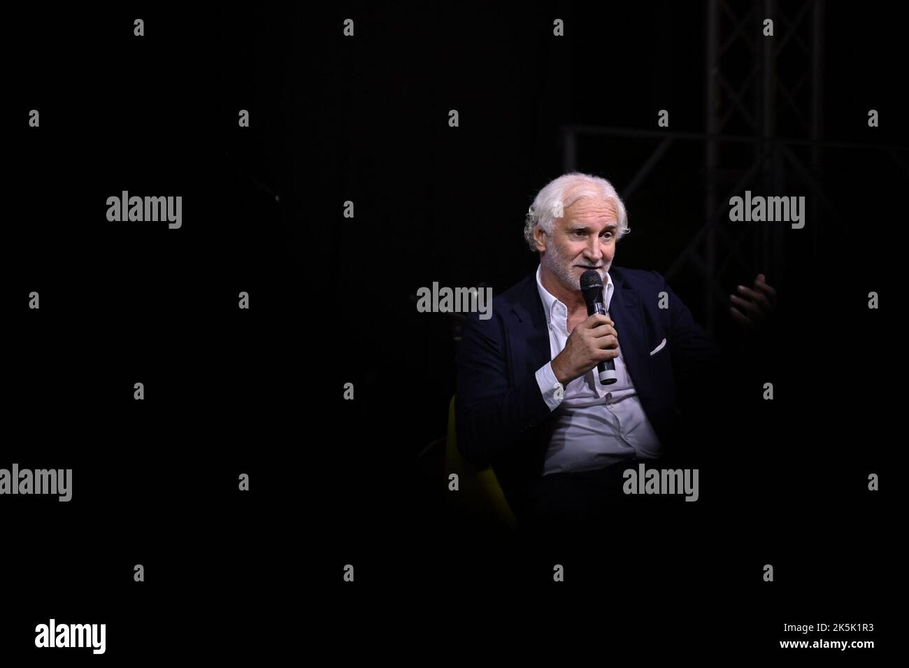Rom, Italy. 08th Oct, 2022. Former national coach Rudi Völler smiles on ...