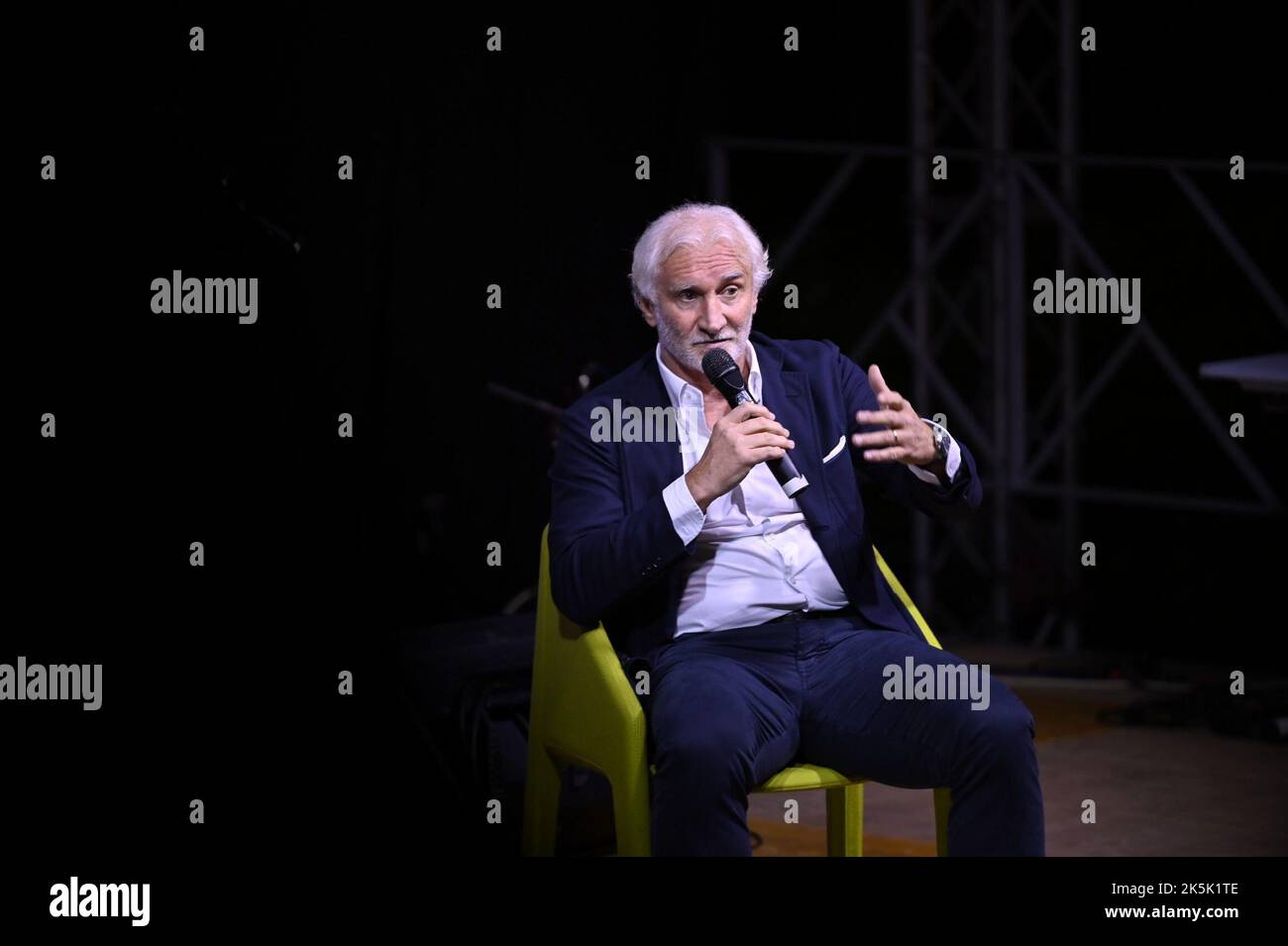Rom, Italy. 08th Oct, 2022. Former national coach Rudi Völler smiles on ...