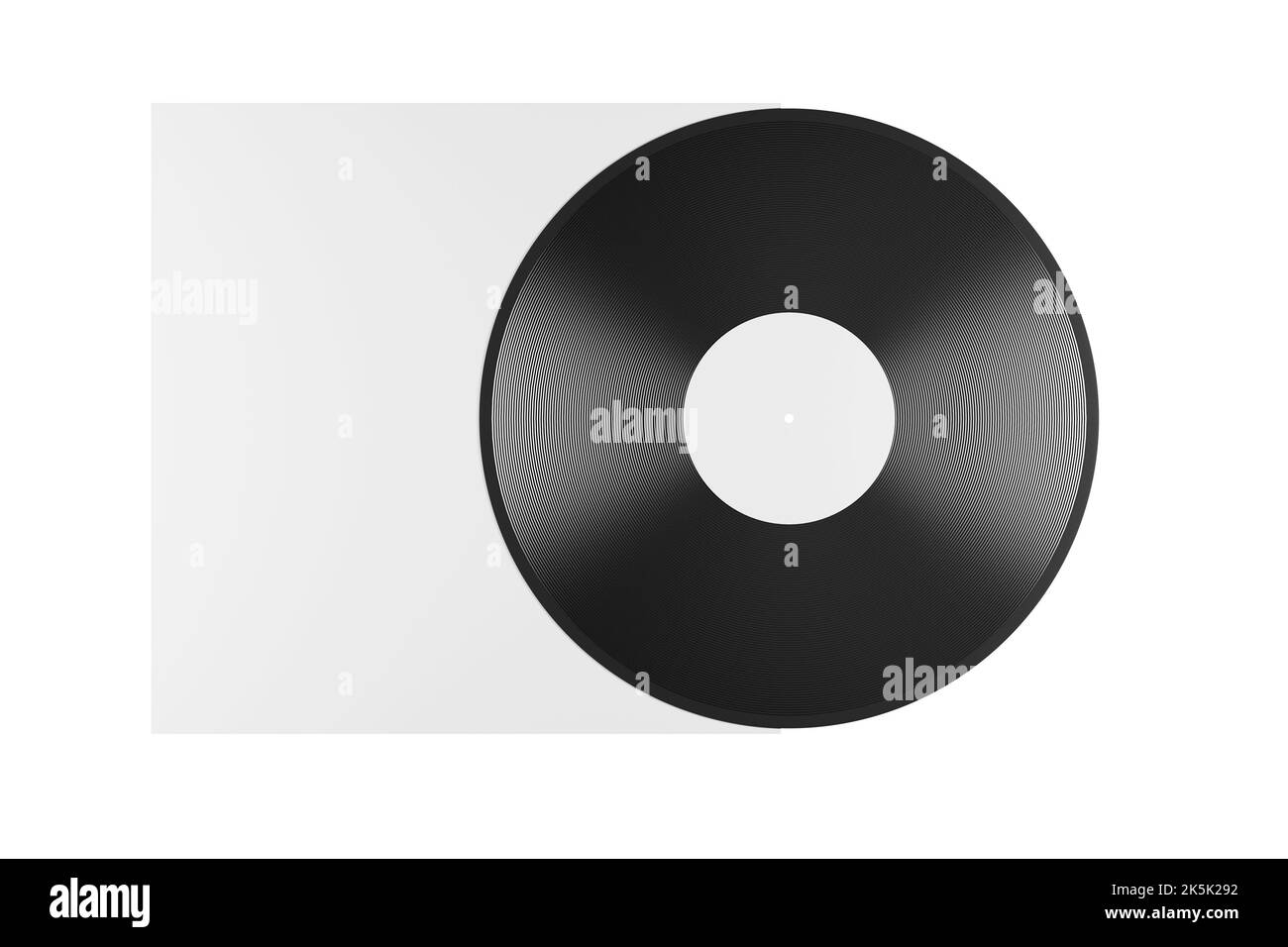 vinyl record on white background 3d render Stock Photo - Alamy