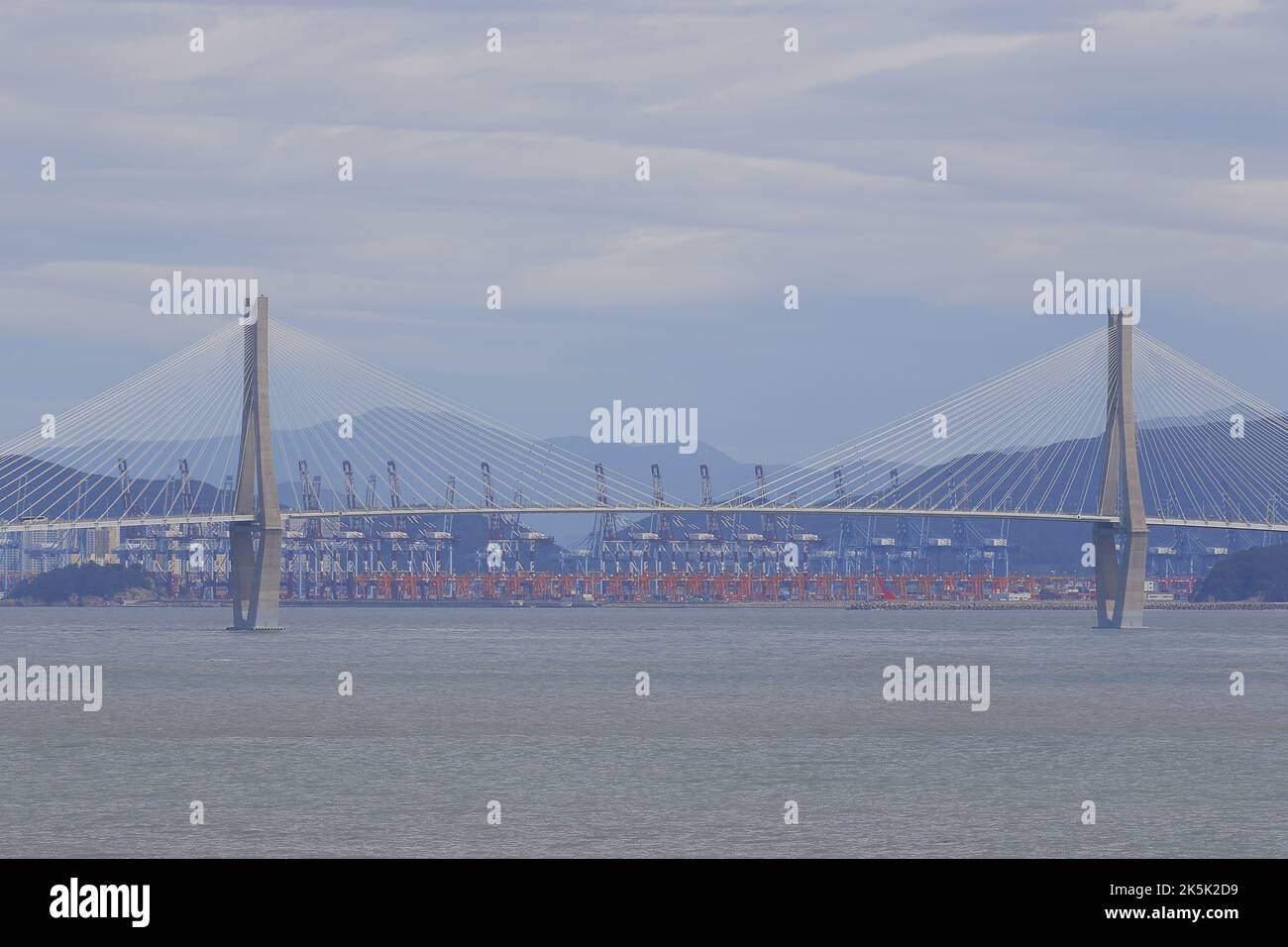 Sep 6, 2022-Geoje, South Korea-General seen of Geoga bridge over Busan ...