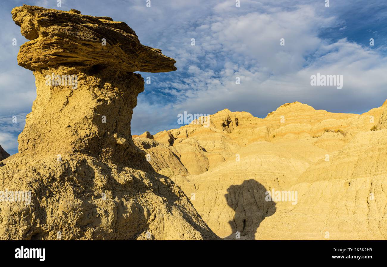 Toadstool Rock and The Peaks of Norbeck Pass, Badlands National Park ...