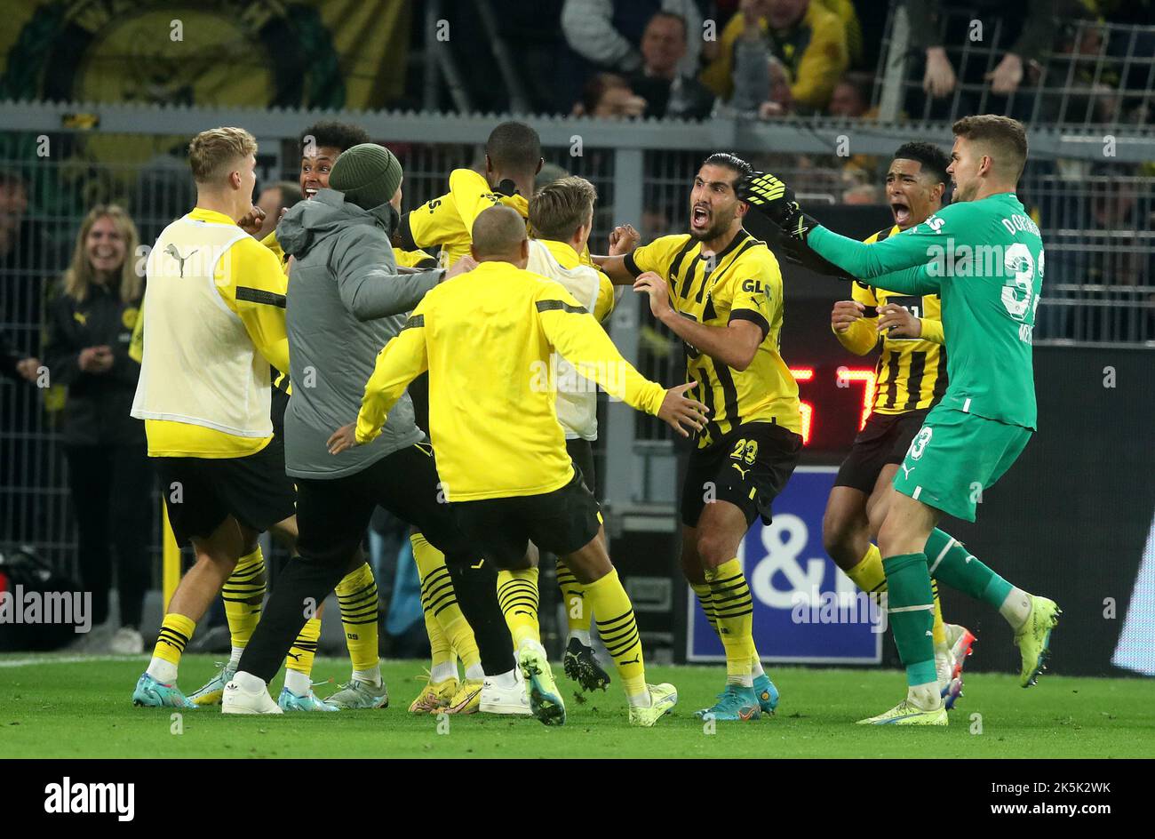 BVB Jubel um Anthony Modeste of Borussia Dortmund Alexander Meyer of ...