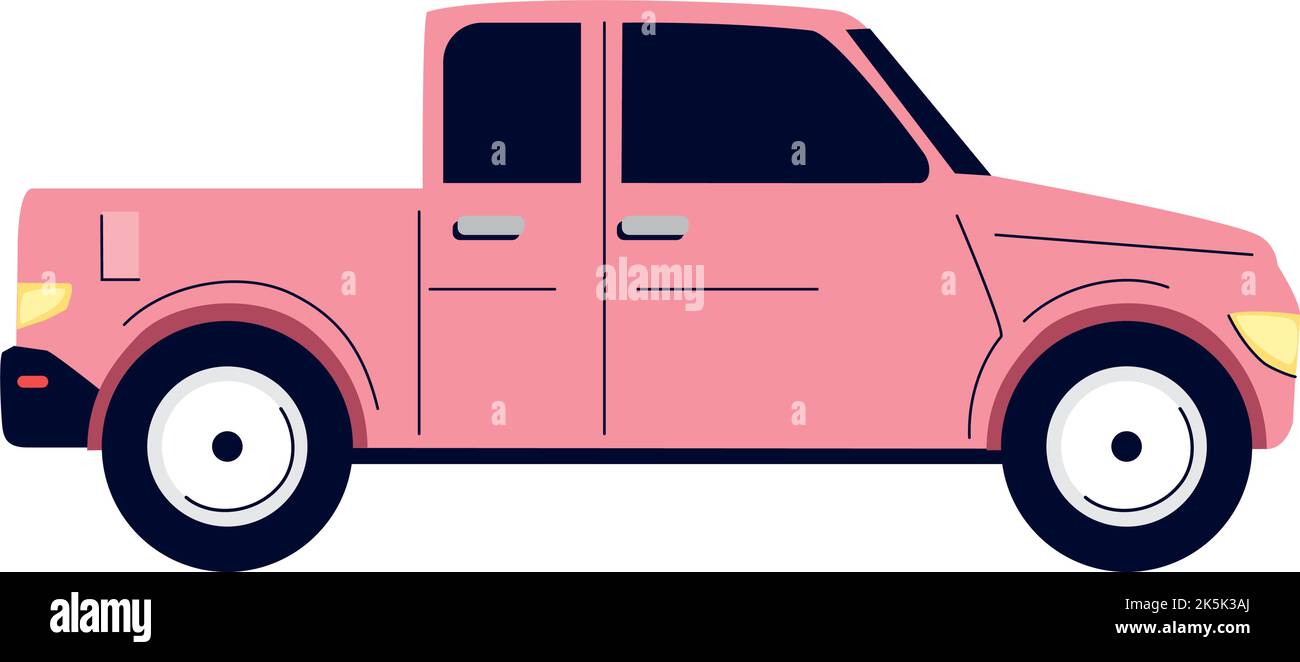 pink pickup car Stock Vector Image & Art - Alamy