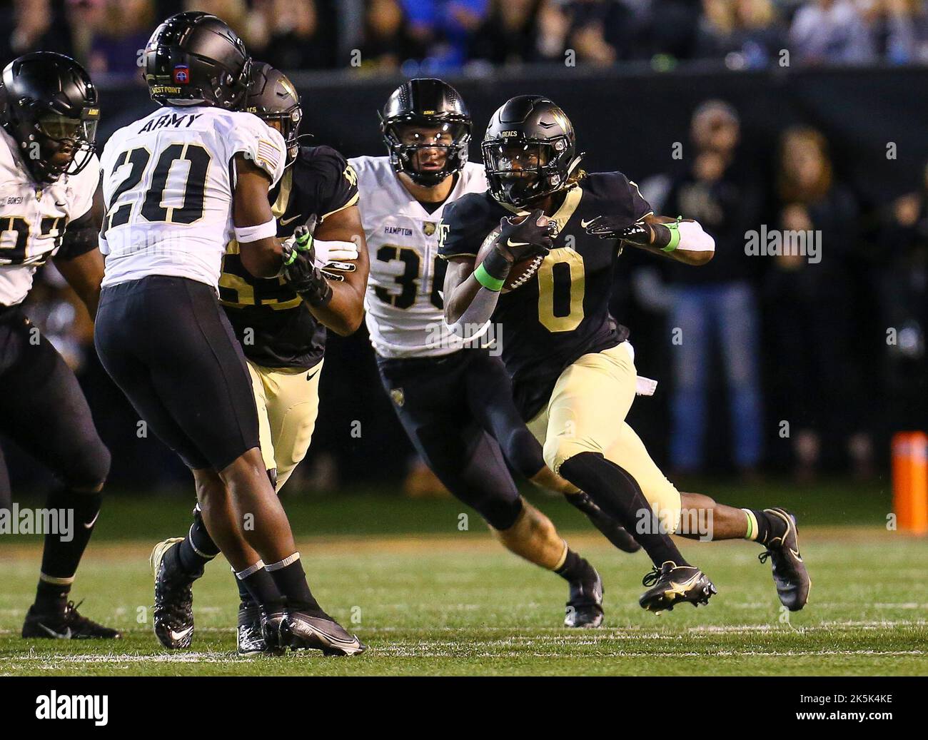 October 8, 2022: Wake Forest junior Christian Turner (0) runs with the ...