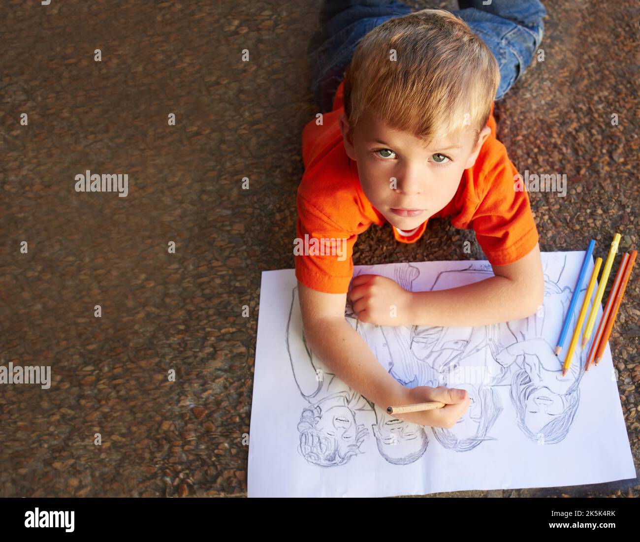 Hes a great artist. Talented little boy drawing an incredibly advanced ...