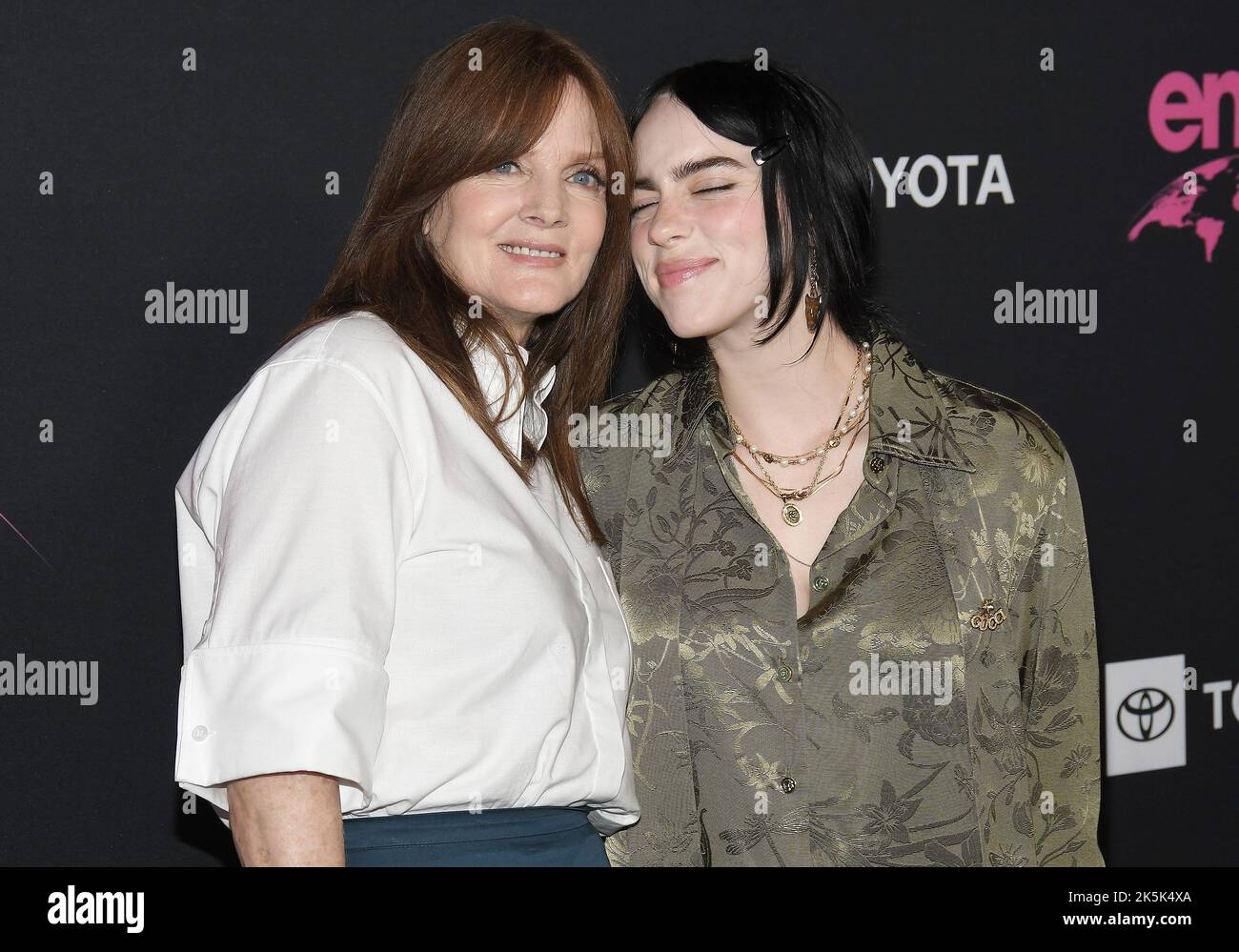 (L-R) Maggie Baird and Billie Eilish arrives at the 2022 Environmental ...