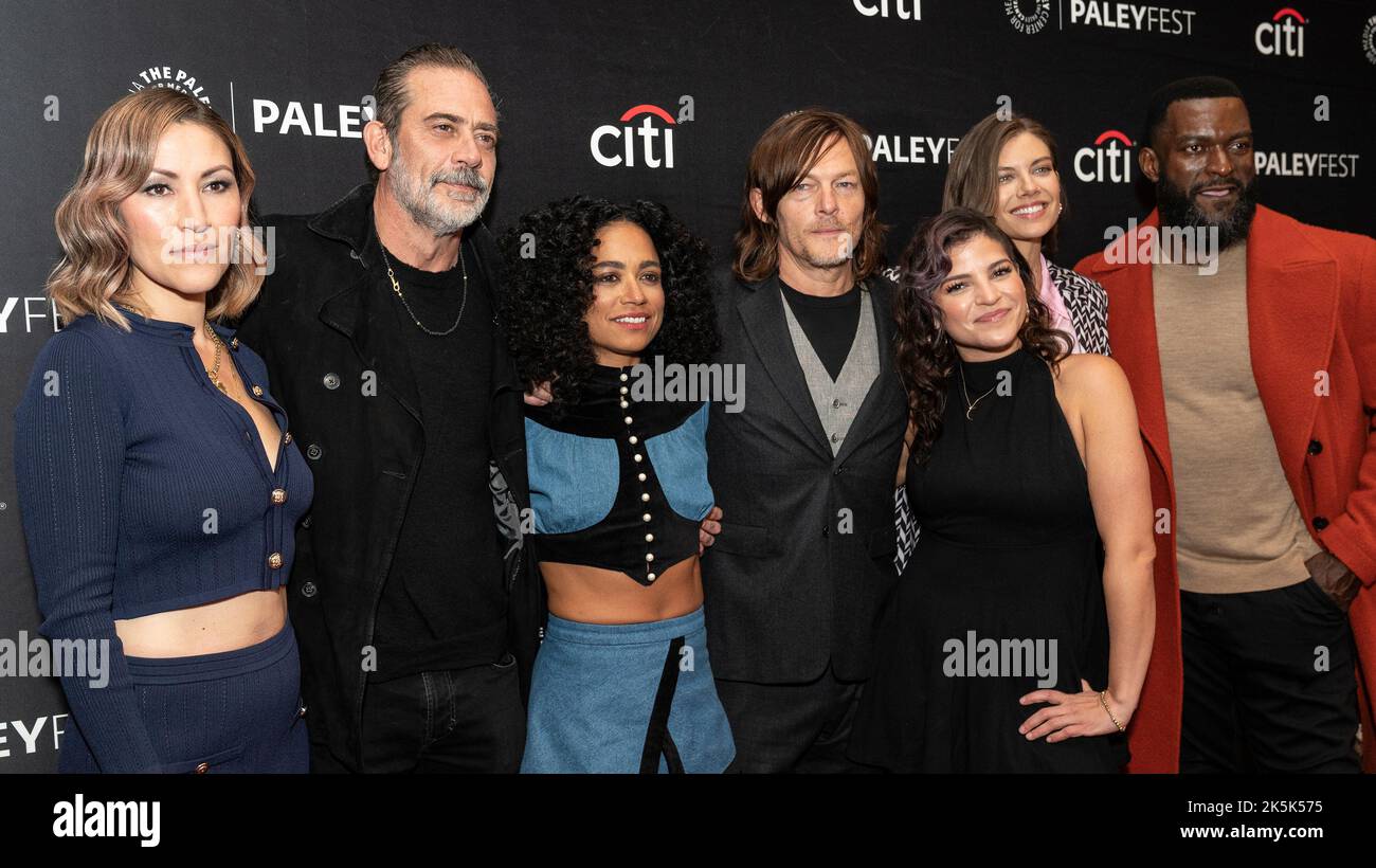 New York, USA. 08th Oct, 2022. Eleanor Matsuura, Jeffrey Dean Morgan, Lauren Ridloff, Norman ...