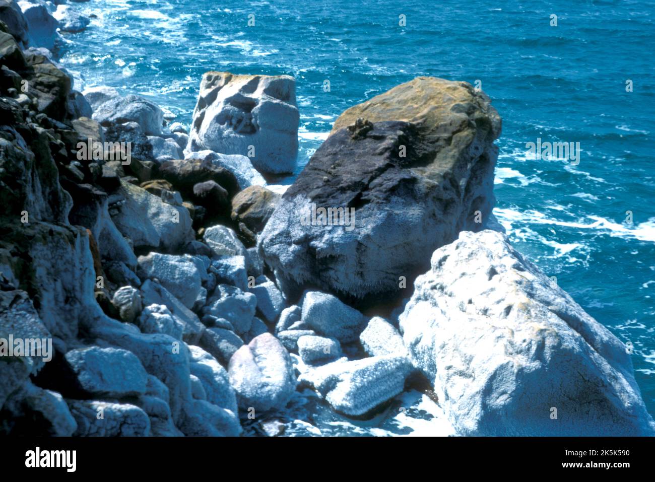 Salt encrusted rocks Dead Sea, Jordan 1980 Stock Photo - Alamy