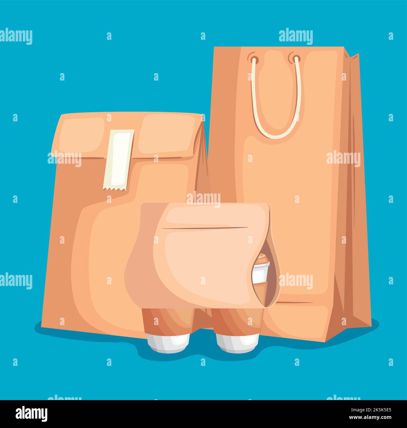 Three packages Stock Vector Images - Alamy