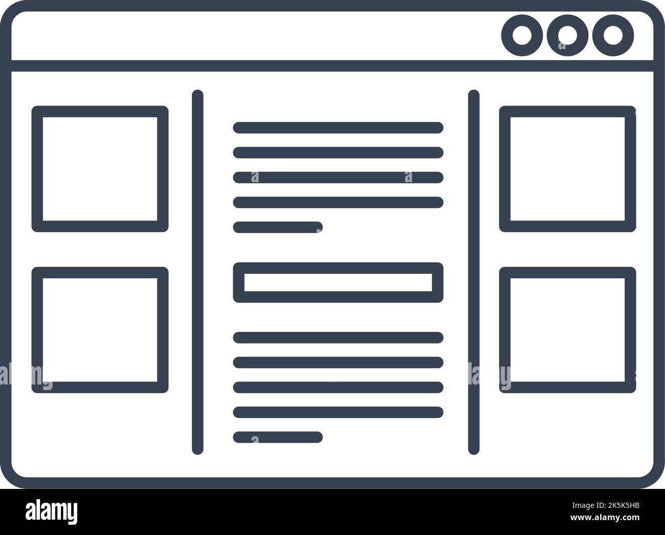 webpage template line style Stock Vector Image & Art - Alamy