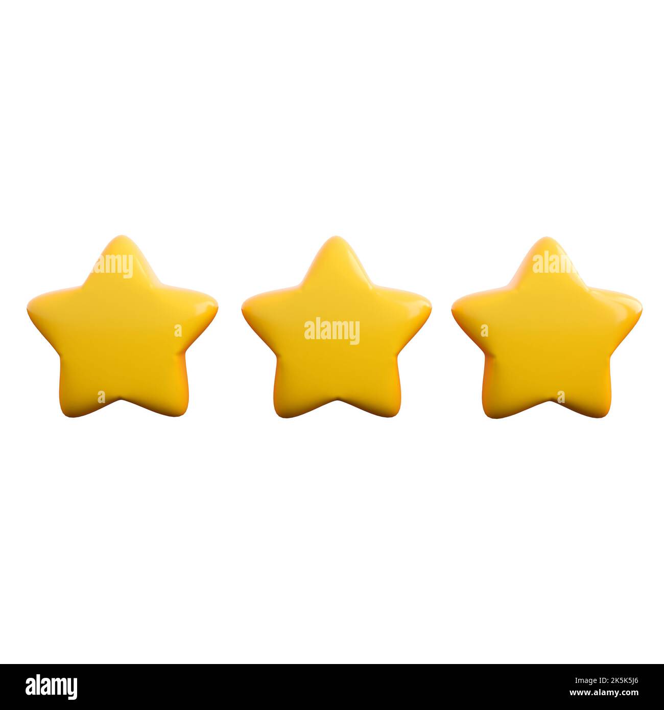 3d three stars icon. Review, feedback, customer rating and satisfaction ...