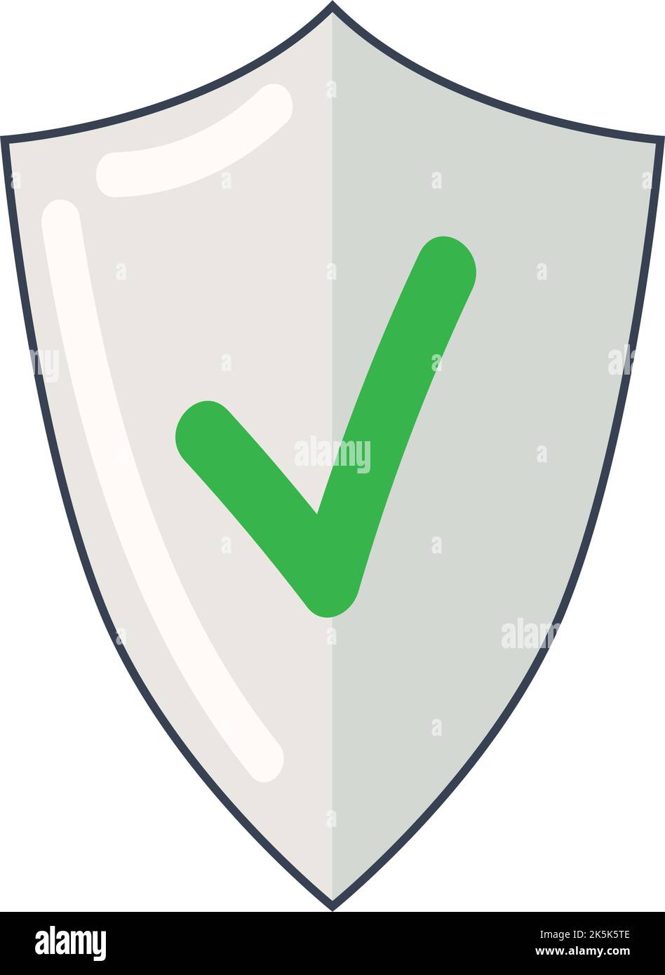 shield with check symbol Stock Vector Image & Art - Alamy