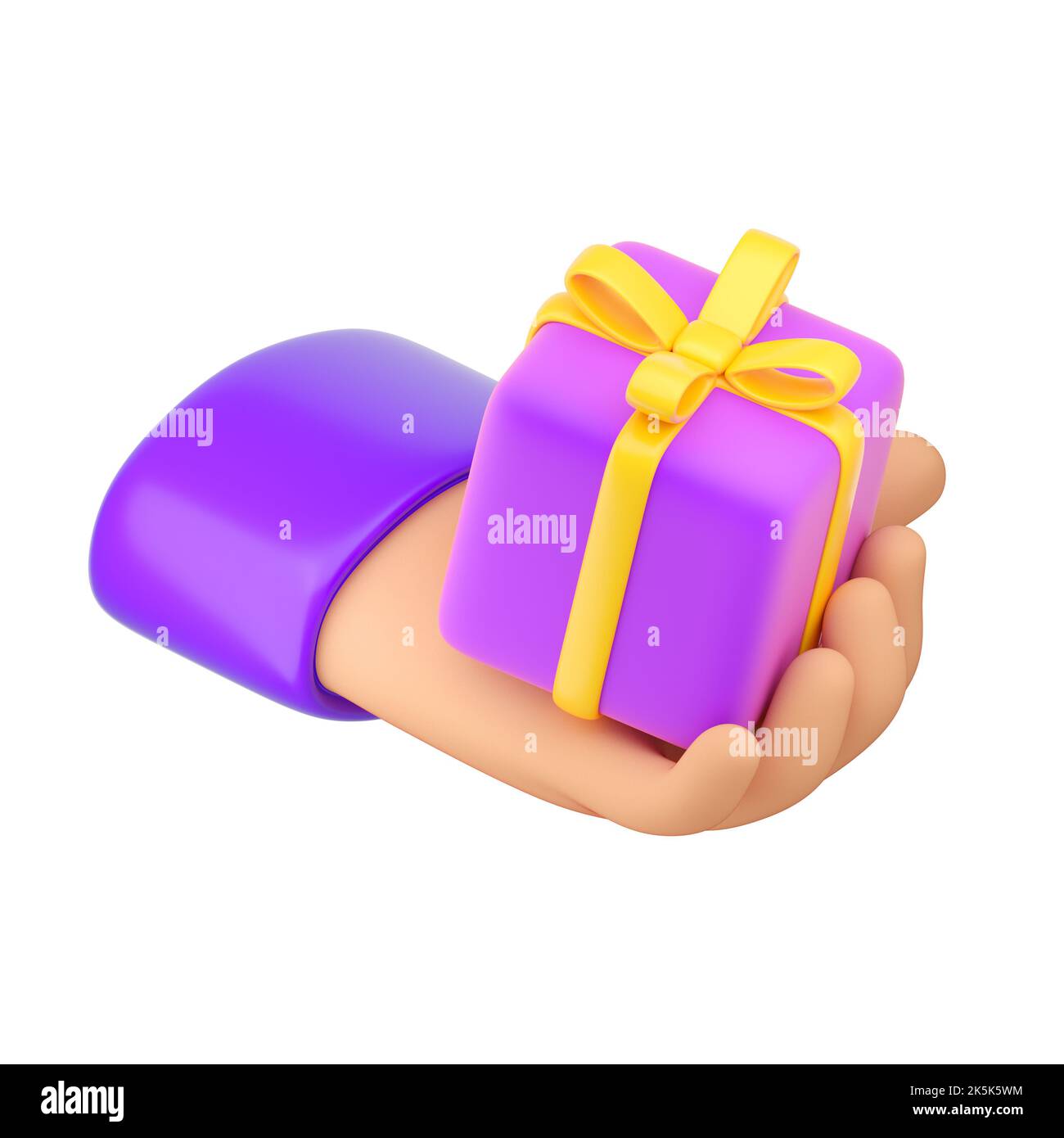 Human hand holding gift box. Delivering, shopping, sales, present or ...