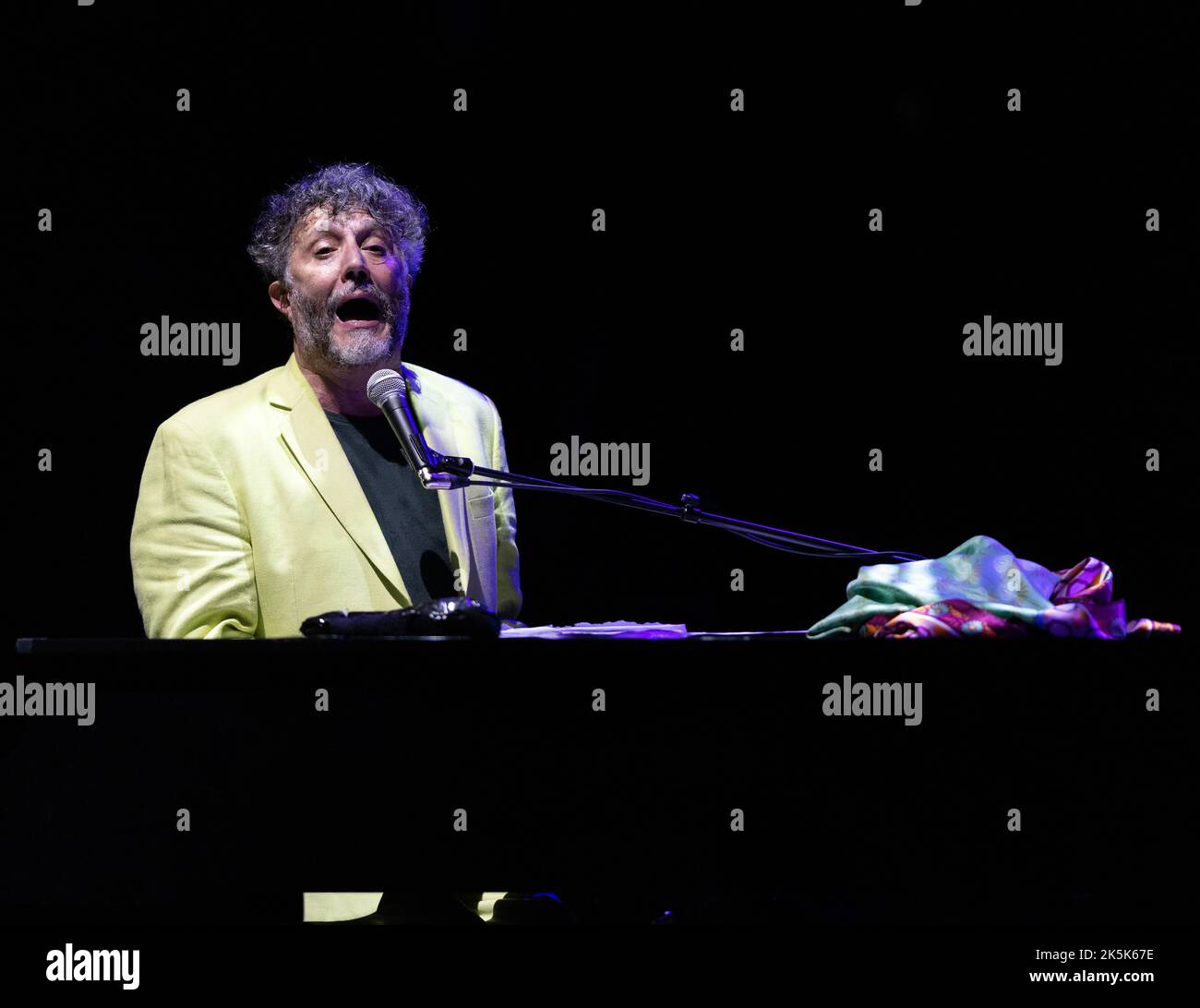 MIAMI, FL- OCT 8: Fito Paez performs at the James L. Knight Center “El ...