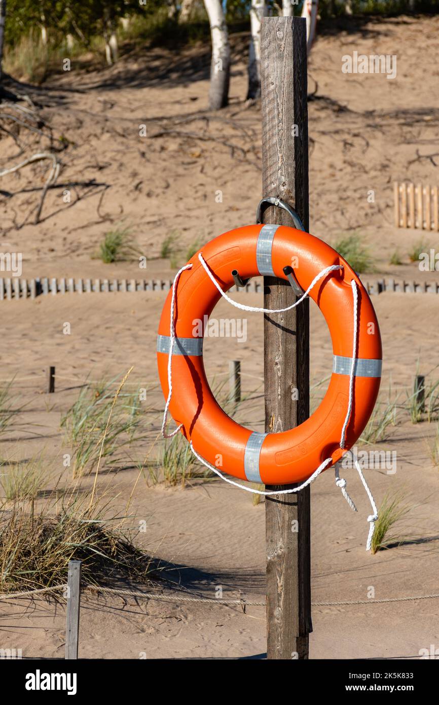 Life preserver on post on hi-res stock photography and images - Alamy