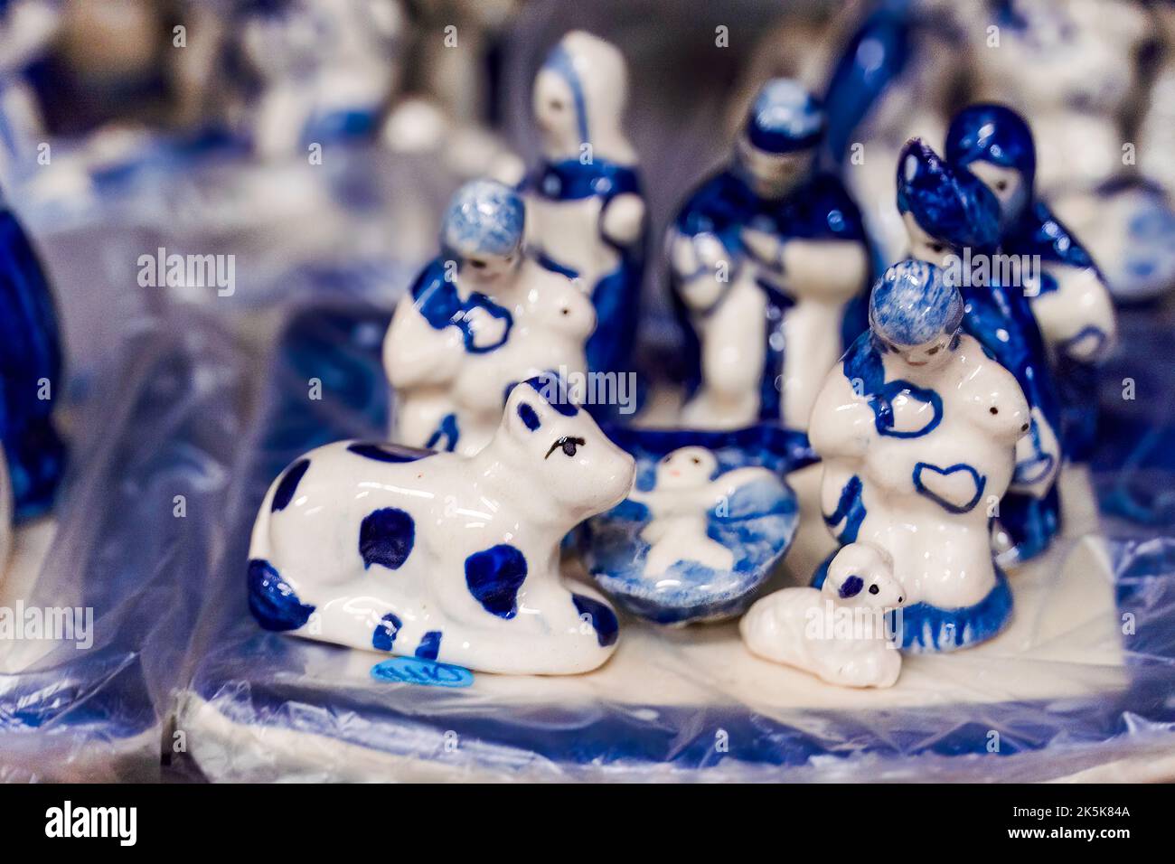 porcelain nativity, representation of the birth of the baby jesus Stock ...