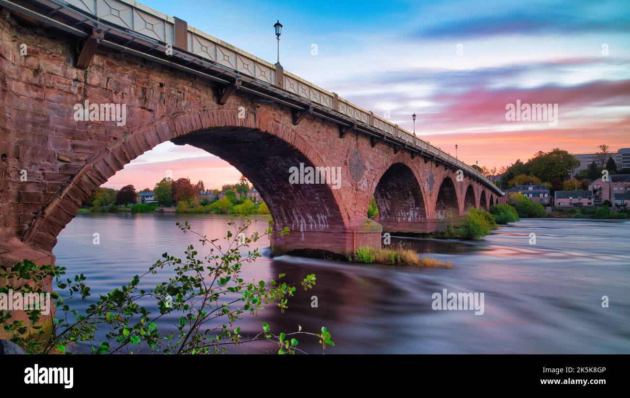 Perth Bridge and the River Tay, Perth, Scotland Stock Photo - Alamy
