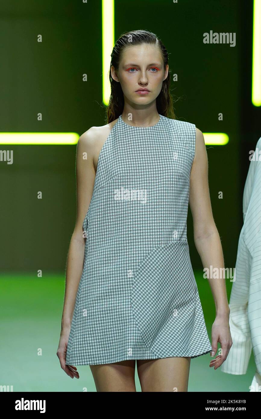 Lisbon, Portugal. 08th Oct, 2022. A model walks the runway during Luis ...