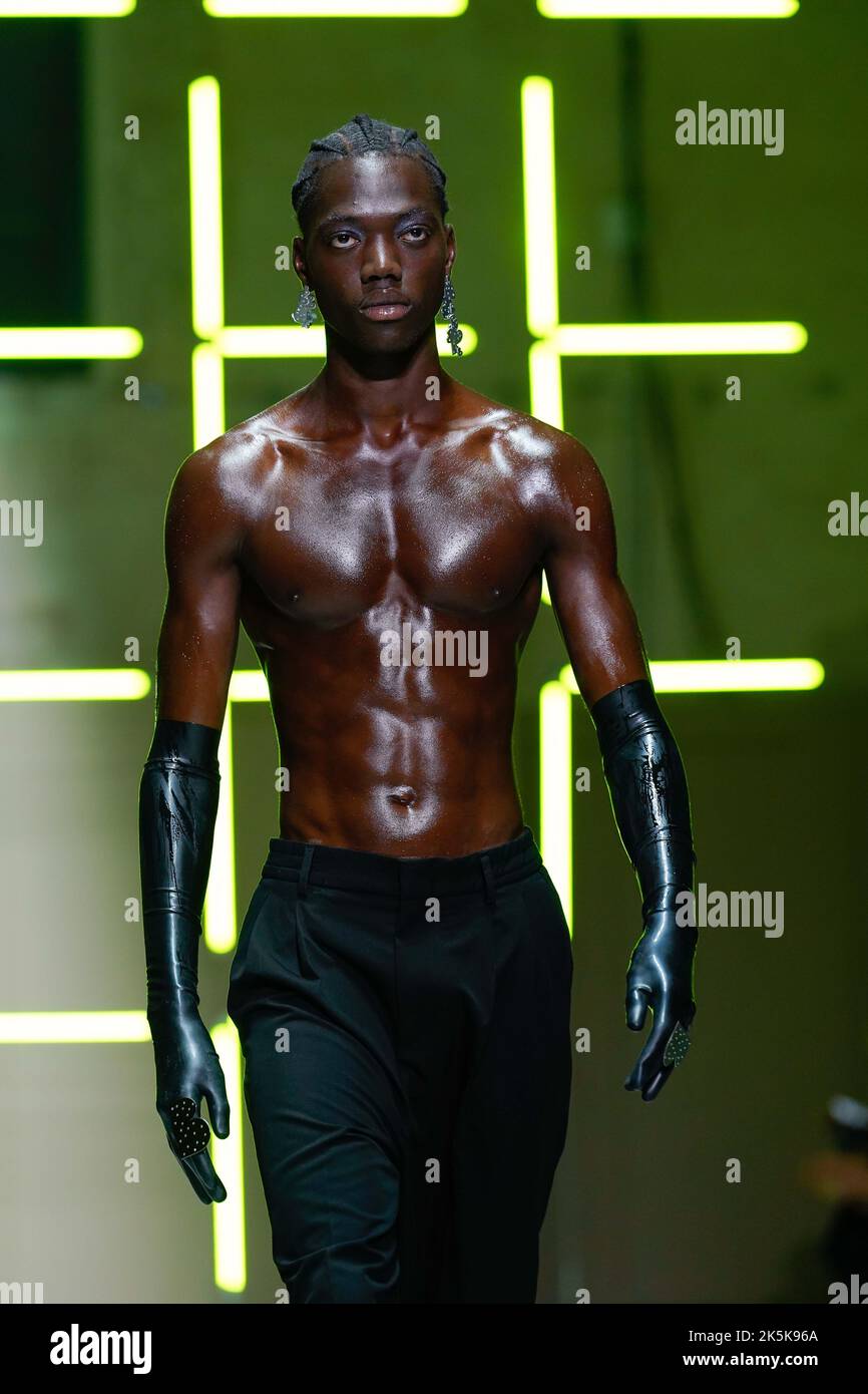 Lisbon, Portugal. 08th Oct, 2022. A model walks the runway during Luis ...