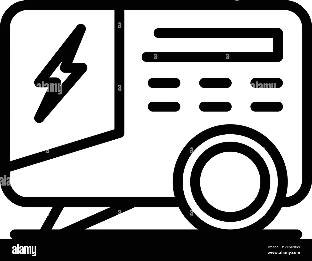 Mobile generator icon outline vector. Electric power. Gas emergency ... Mobile generator icon outline vector. Electric power. Gas emergency ...