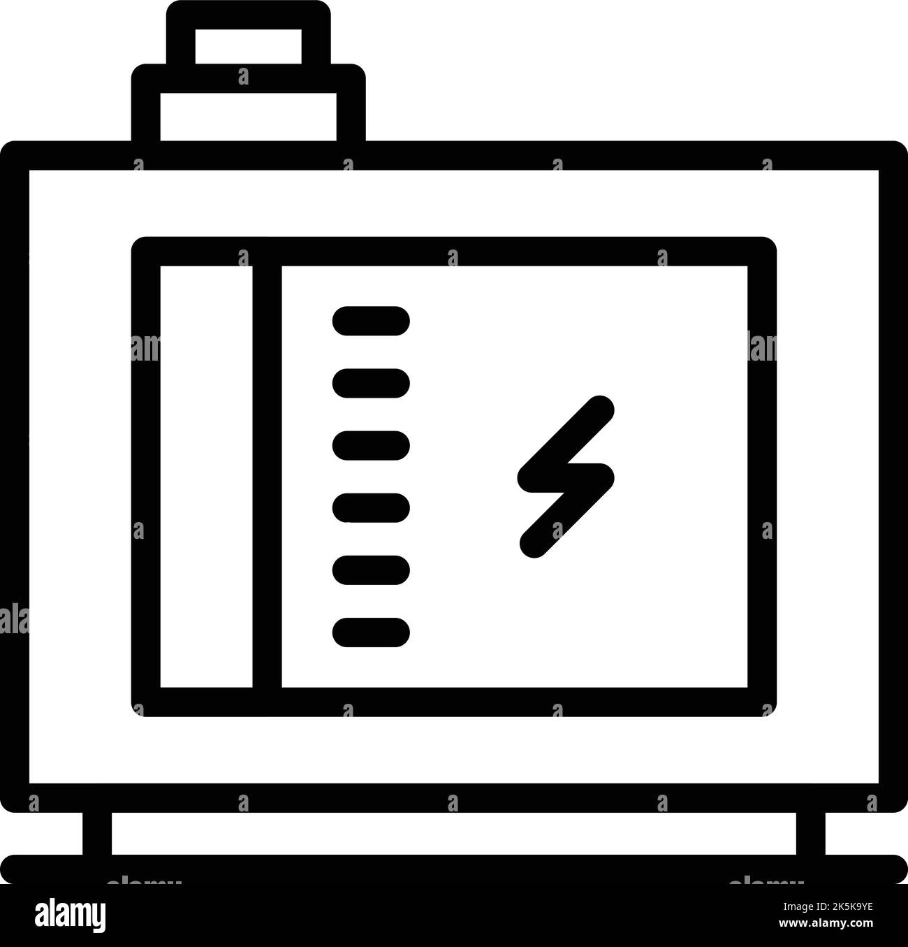 Portable machine icon outline vector. Gas energy. Engine gas Stock ...