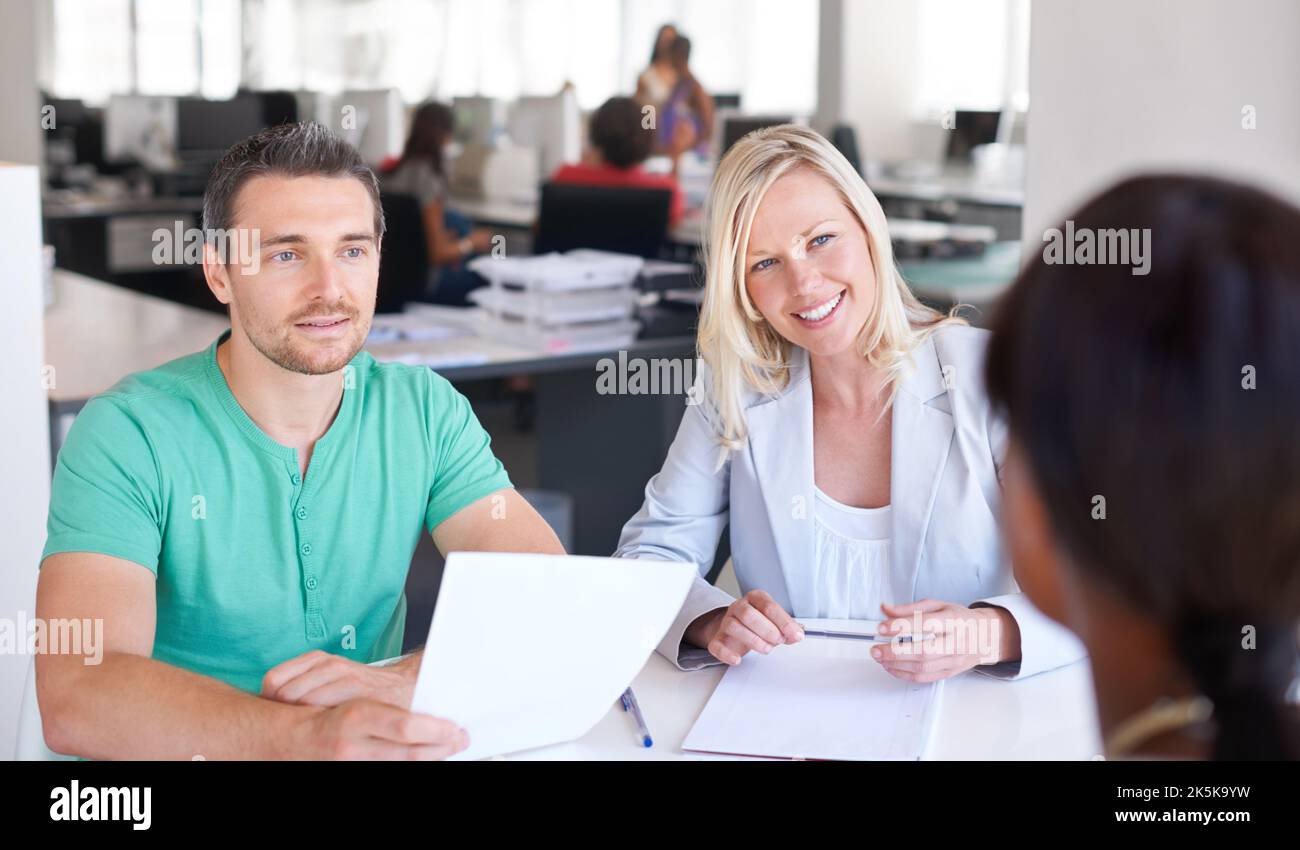 Informal interview two people hi-res stock photography and images - Alamy