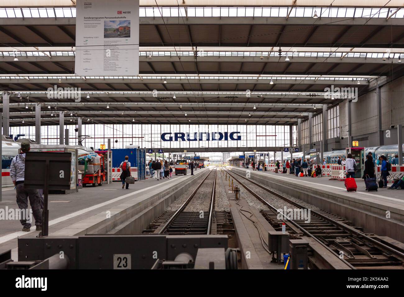 Munich, Germany - July 4, 2011 : München Hauptbahnhof. Munich Central ...