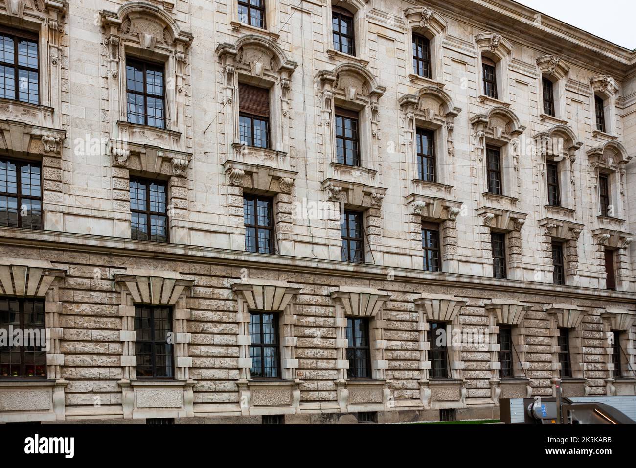 Neo-Baroque style architecture of Justizpalast, Palace of Justice in ...
