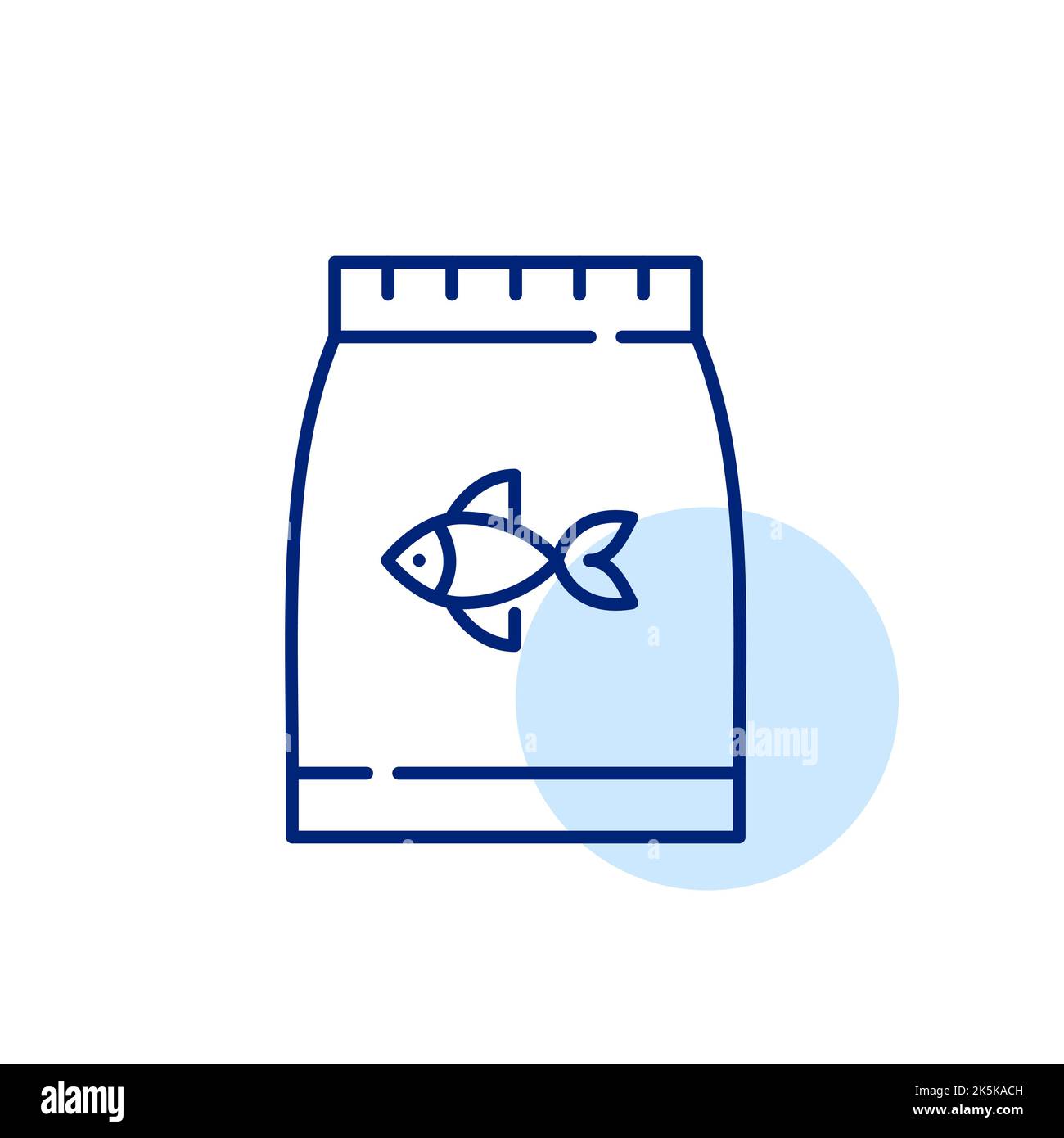 Package of fish food. Pixel perfect, editable stroke icon Stock Vector ...