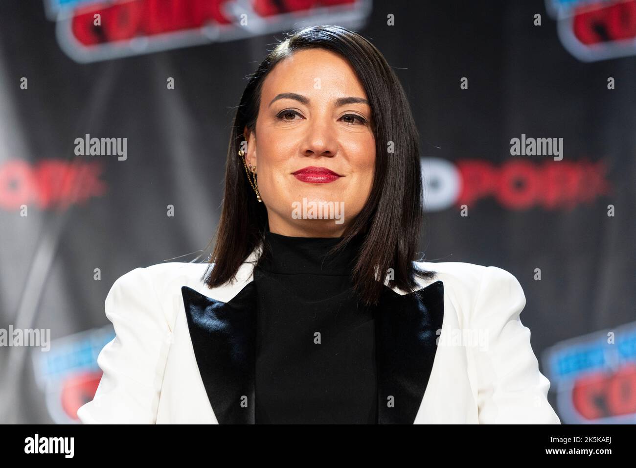 Lisa Joy attends panel for movie The Peripheral by Amazon Prime during ...